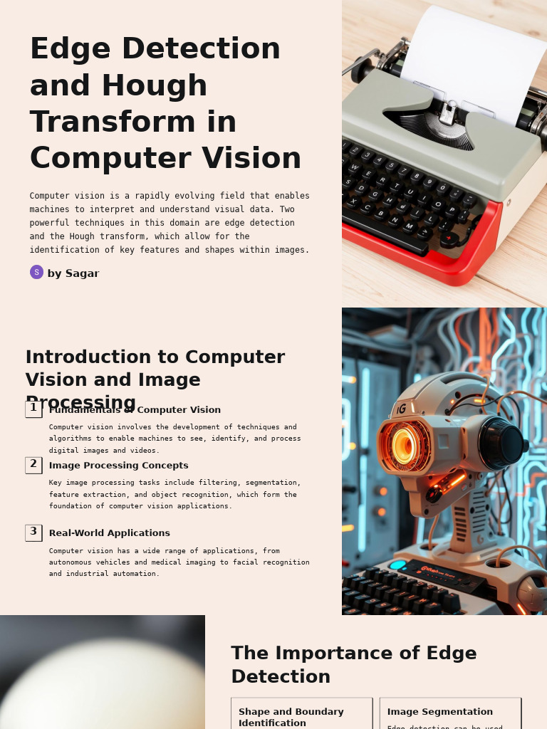 Edge Detection and Hough Transform in Computer Vision | PDF | Computer ...