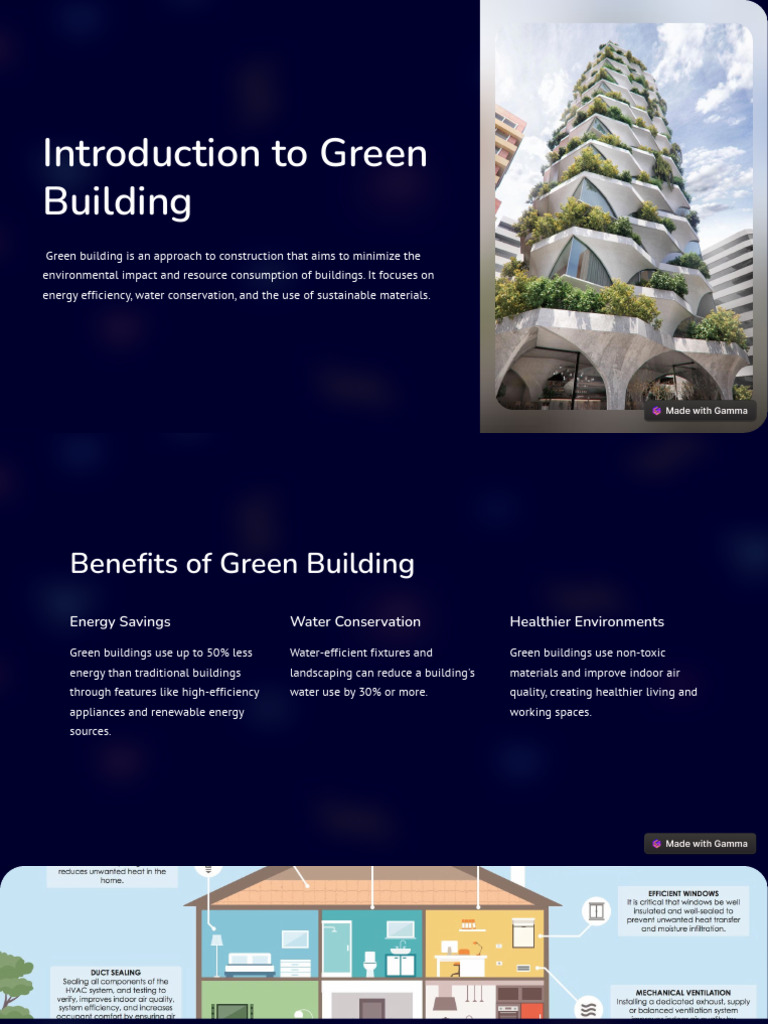 Introduction To Green Building | PDF | Green Building | Efficient Energy Use