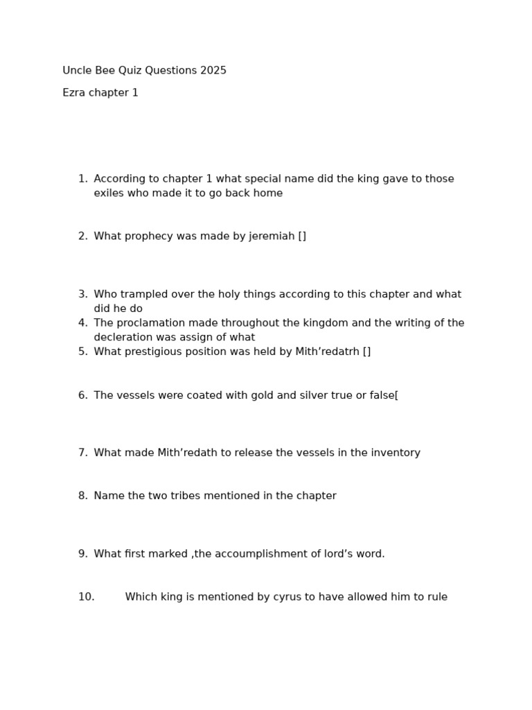 Ezra Chapter 1 | PDF