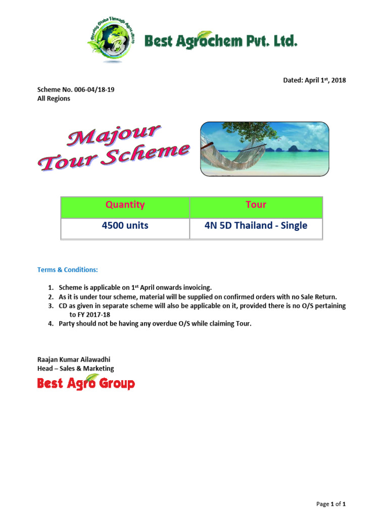 006 - Majour Tour Scheme | PDF
