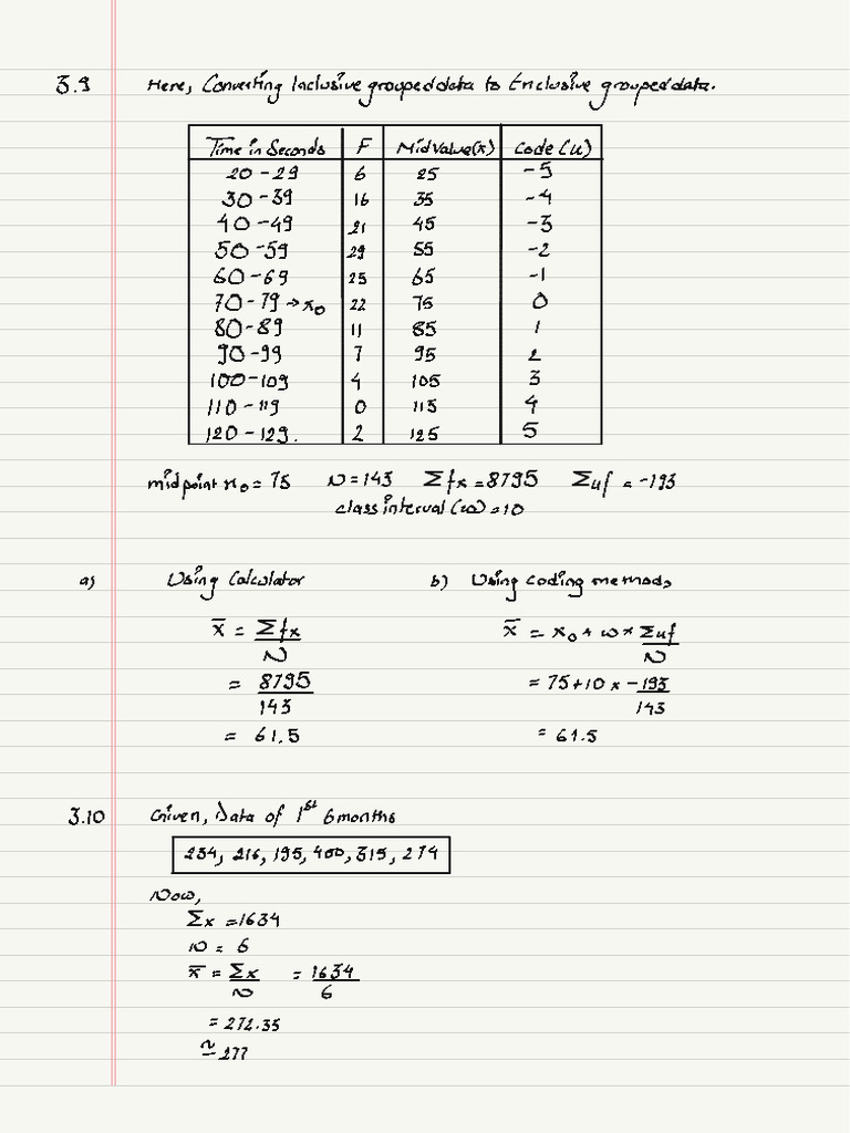 Assignment II Central Tendency and Dispersion - Compressed | PDF