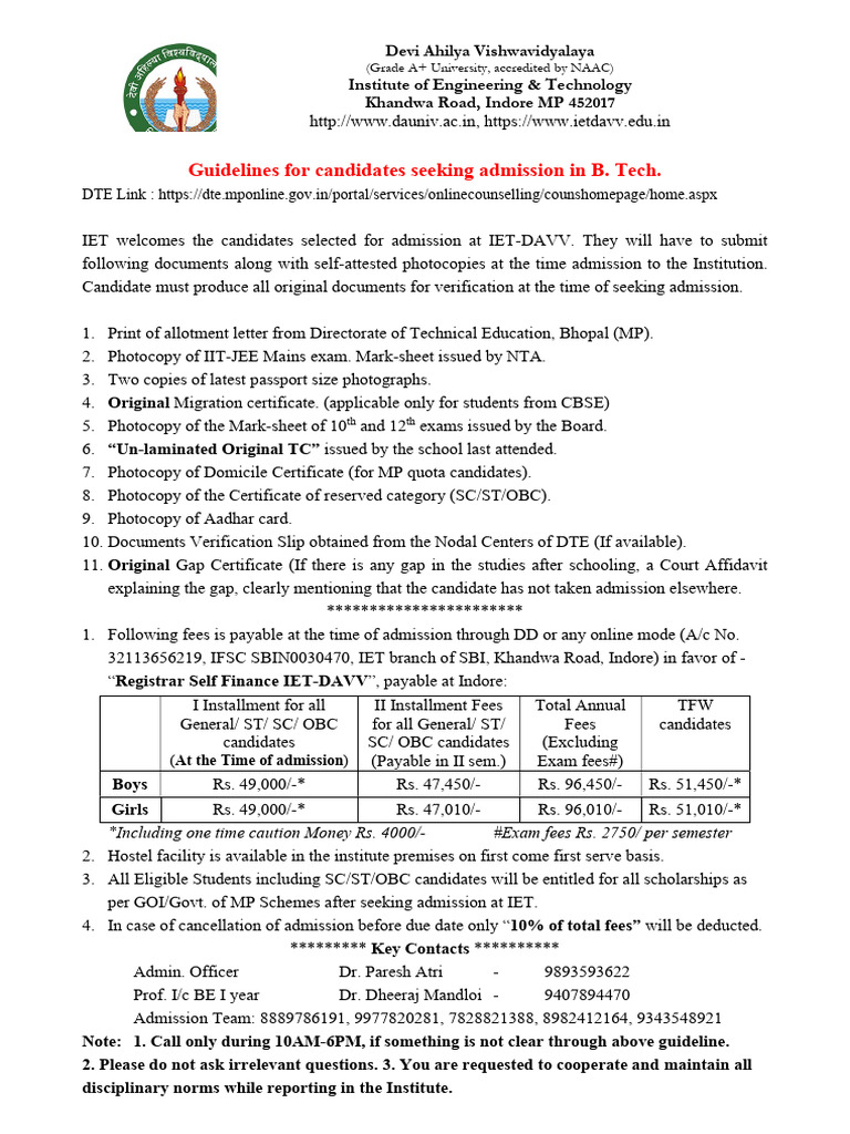 Admission Guideline and FAQ 2025 | PDF