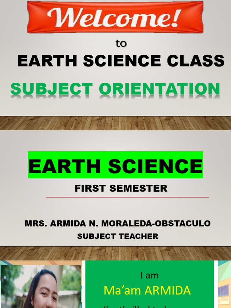 Earth Science Subject Orientation Sy 2025 2026 | PDF | Earth | Earth ...