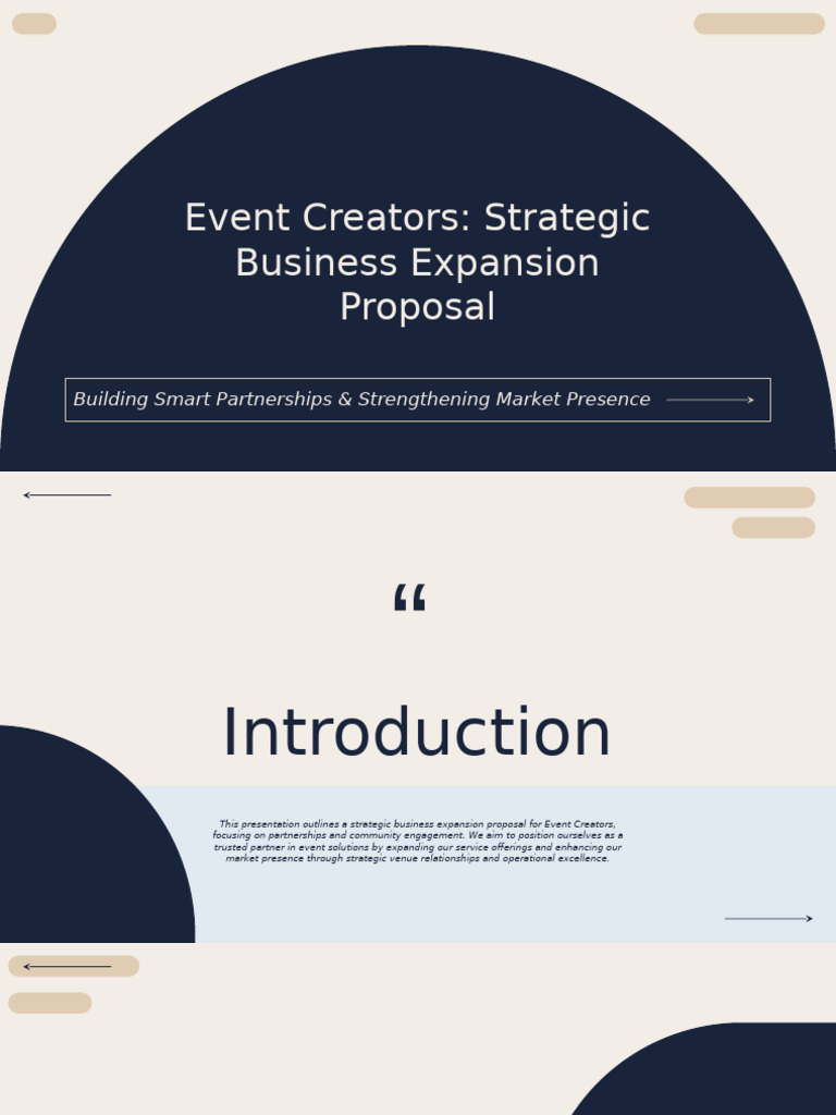 Event Creators - Strategic Business Expansion Proposal-2 | PDF | Brand ...