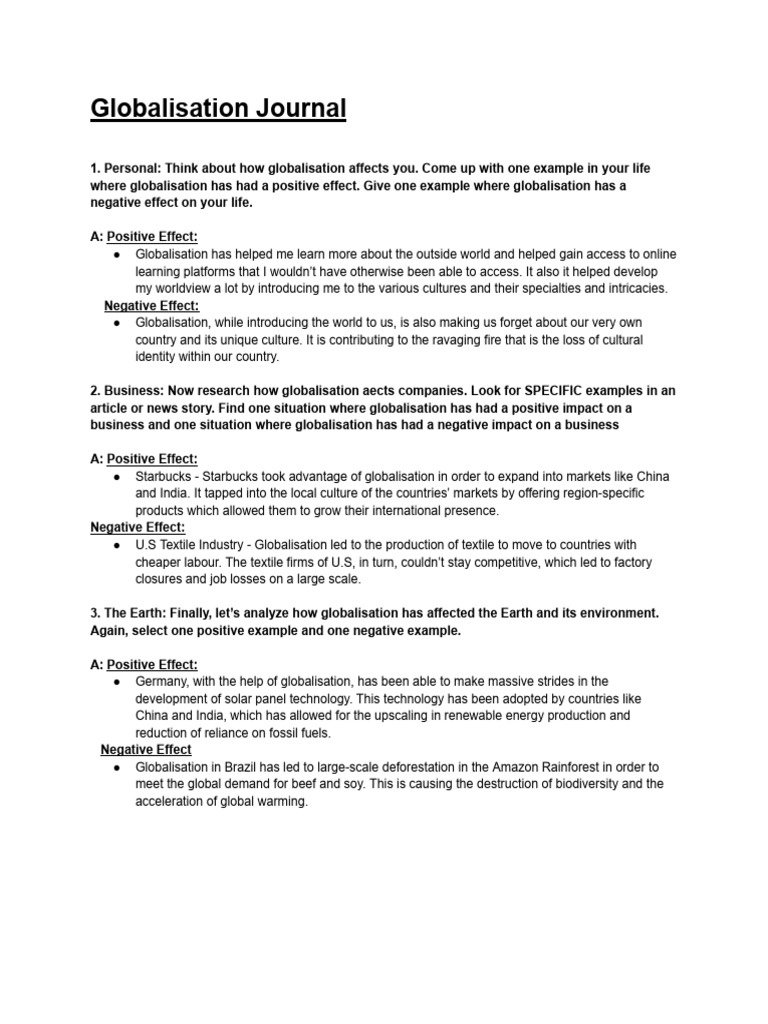 Globalisation Journal | PDF