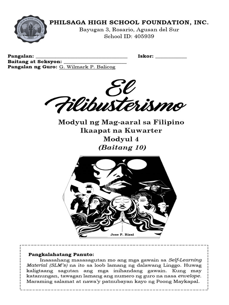 Intrams Worksheet Filipino 10 | PDF