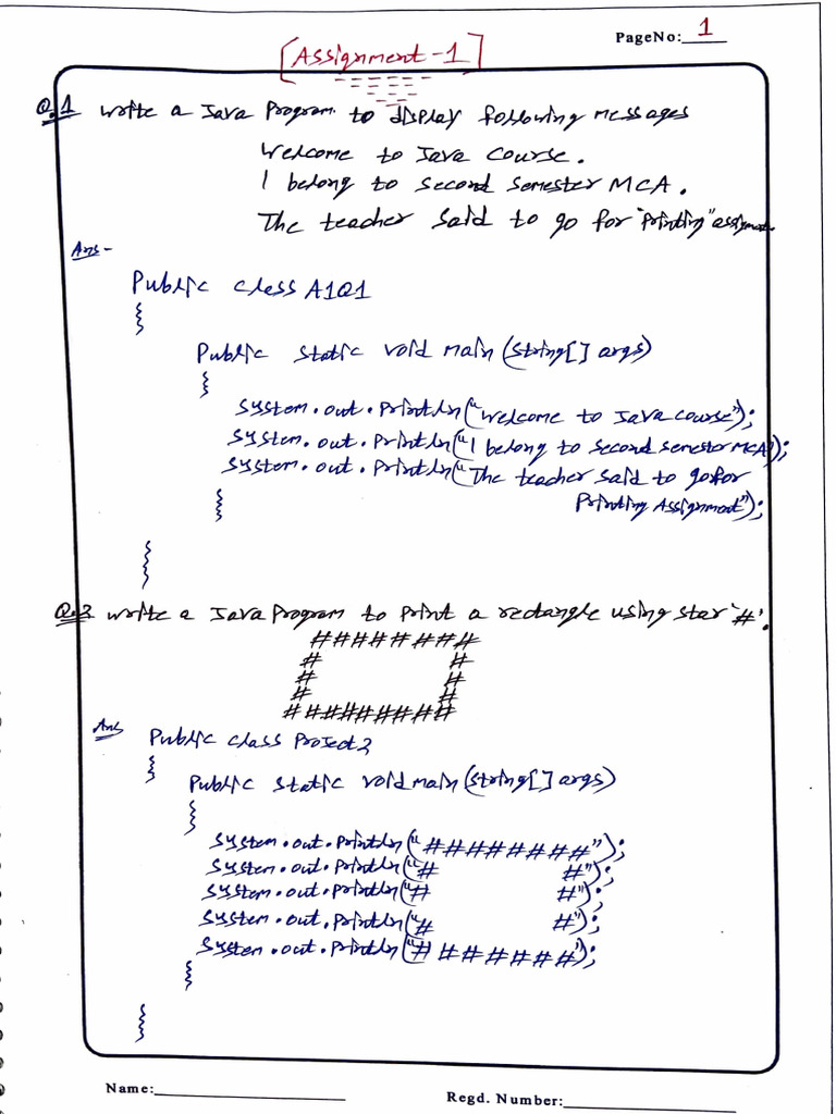 JAVA 2nd Sem 15 Jul 2023 Lab Answer | PDF