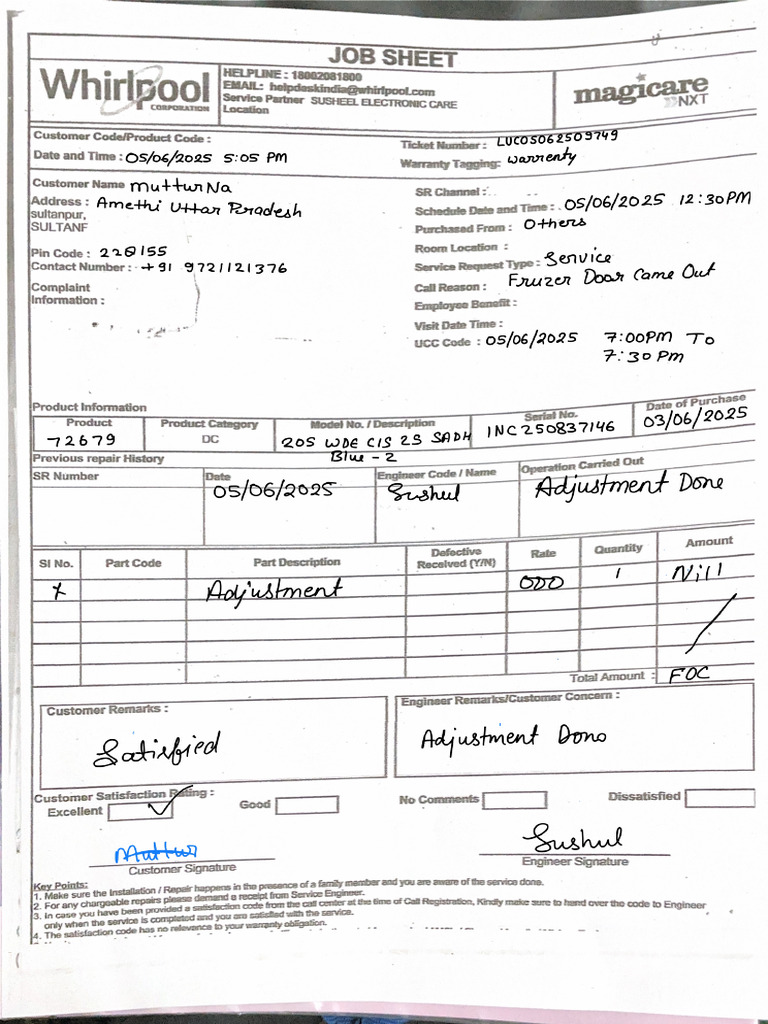 Jobsheet - Whirlpool | PDF