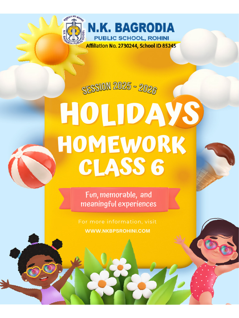 Class 6 Holiday Homework Guide | PDF | Leaf | Mathematics
