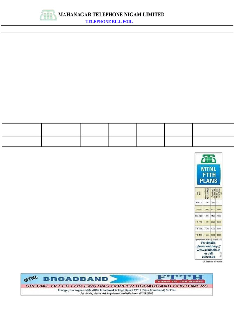 Lifesync MTNL Landline Bill - April | PDF | Banking | Payments