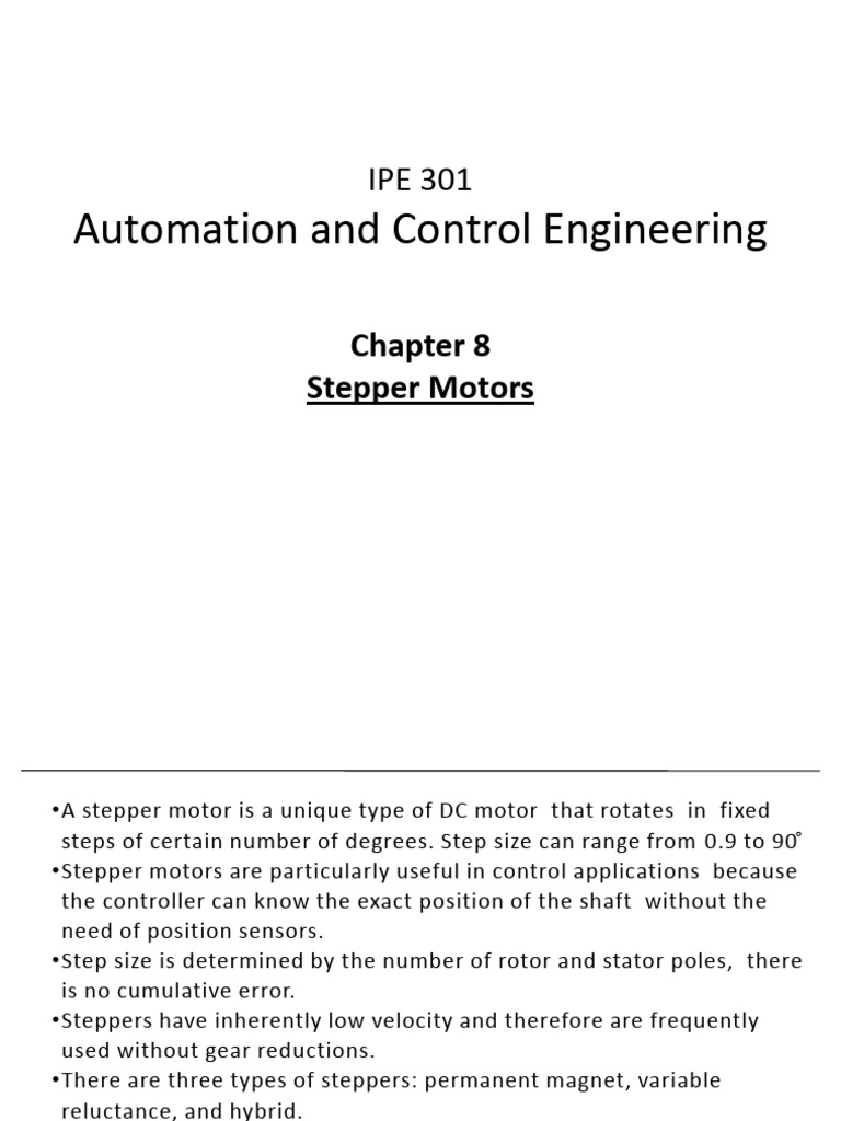 Overview of Stepper Motor Types | PDF | Electric Motor | Magnetism