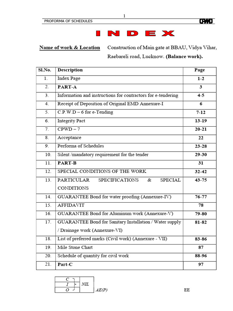 Bid Document for Main Gate Construction | PDF | Cheque | Specification ...