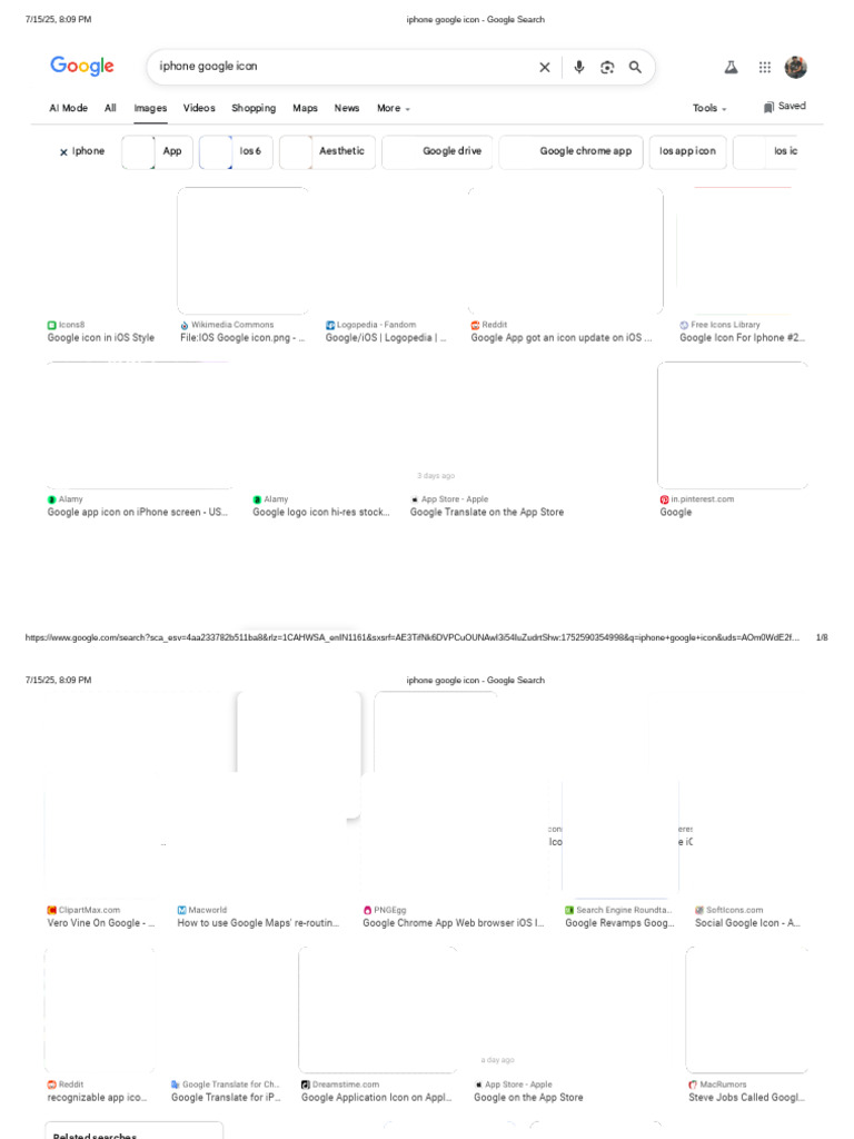 iOS Google Icon Overview | PDF | Ios | I Phone