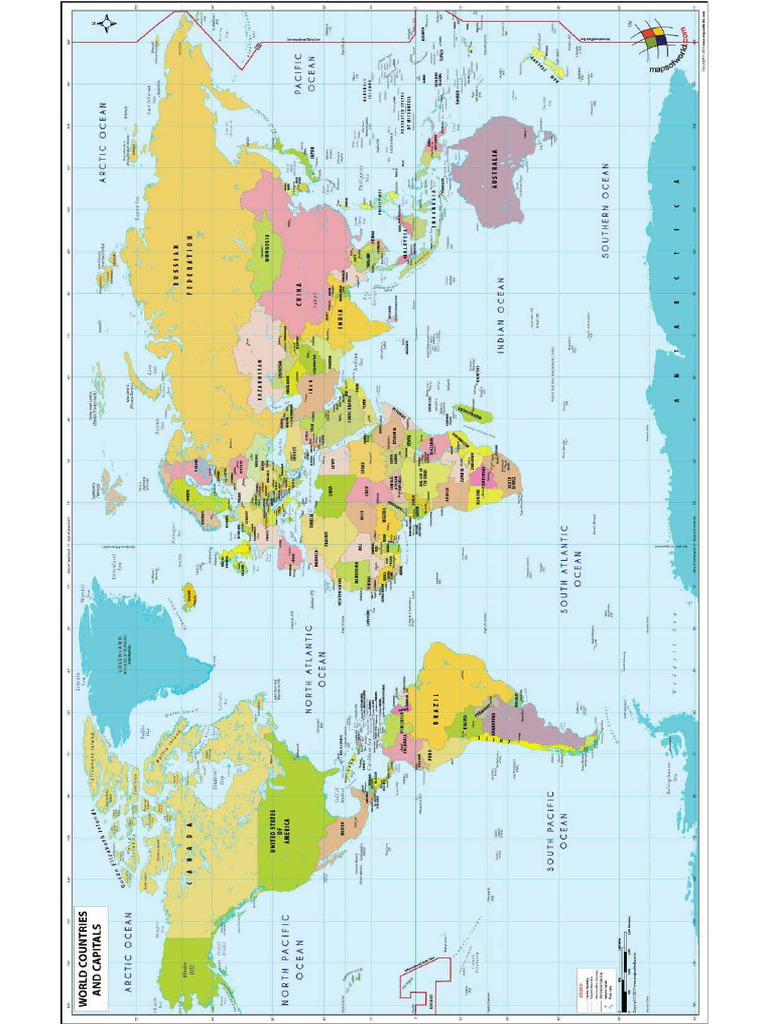 World Map With Countries | PDF
