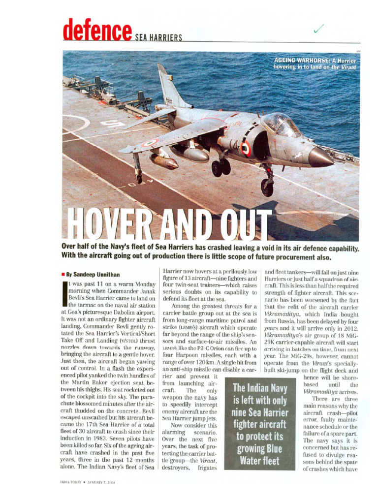 Defence Sea Harriers | PDF