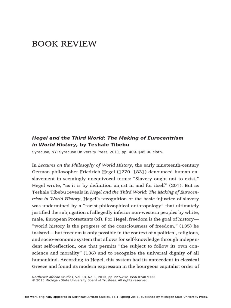 Hegel's Eurocentrism and Racism Explained | PDF | Georg Wilhelm ...