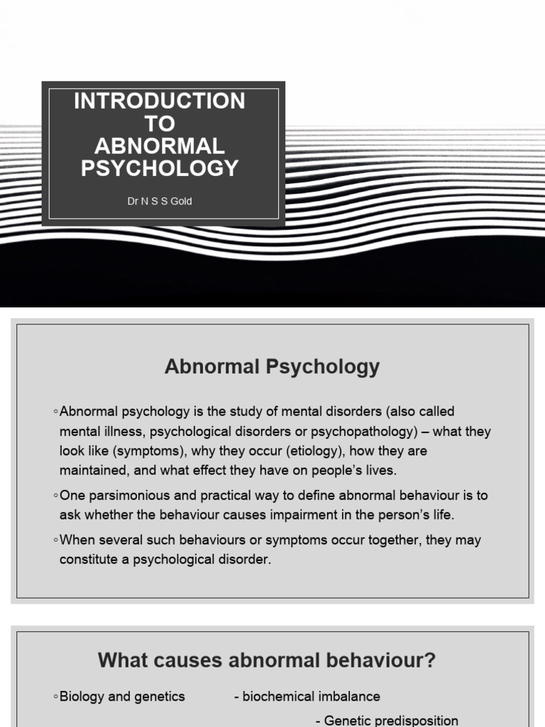Understanding Abnormal Psychology | PDF | Diagnostic And Statistical ...