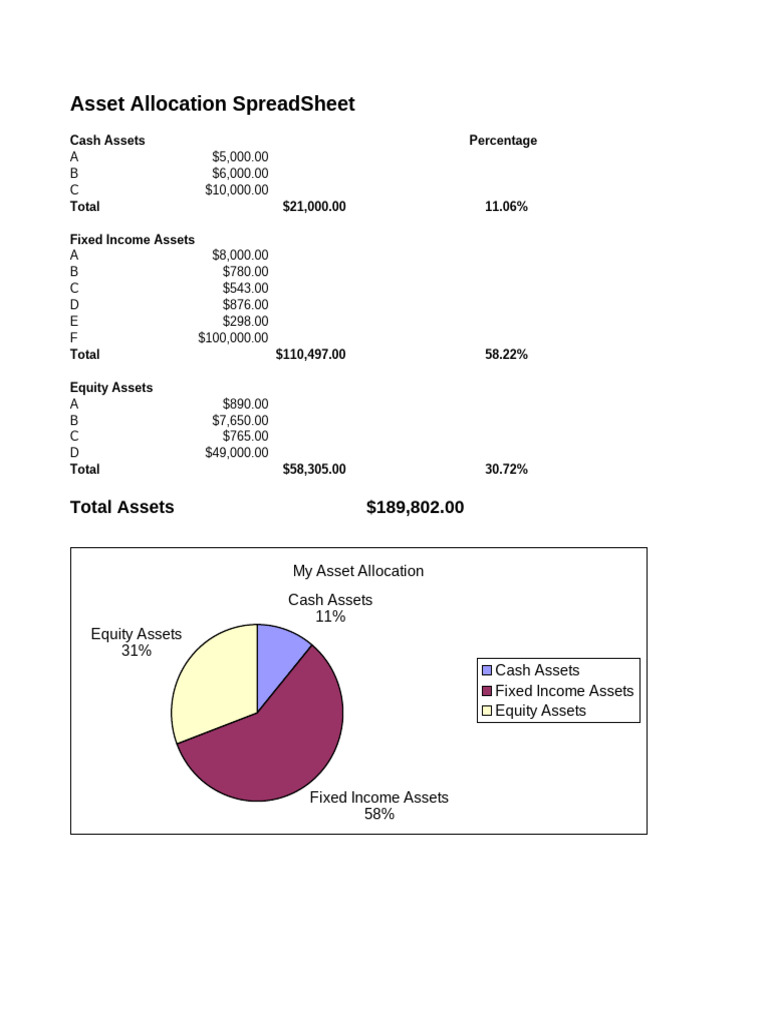 Asset Allocation Overview Template | PDF