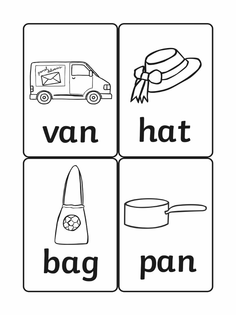 CVC Words Cards A | PDF