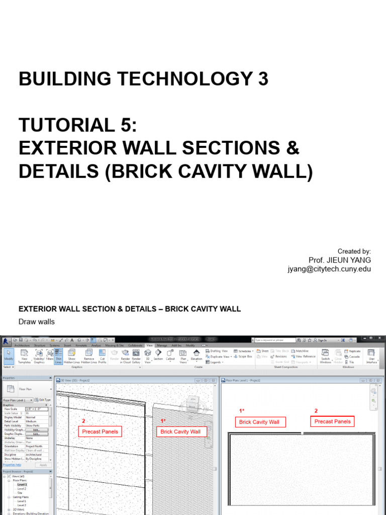 Brick Cavity Wall Section Details | PDF | Wall | Brick