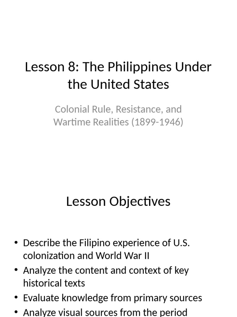 Philippine Experience Under U.S. Rule | PDF | Philippines | The United ...