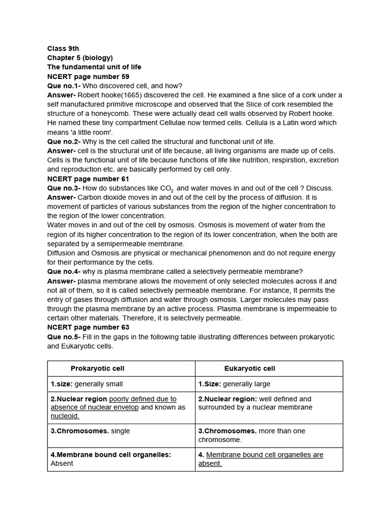 Science, Maths and English Solutions | PDF | Cell (Biology) | Osmosis
