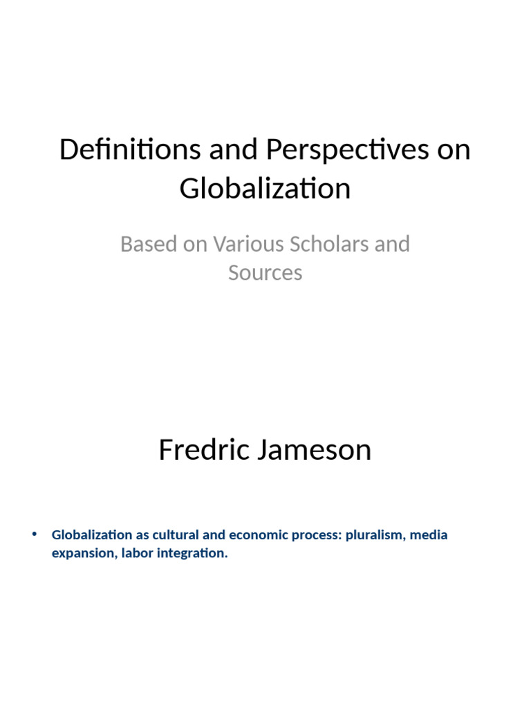 Globalization Definitions Highlighted | PDF