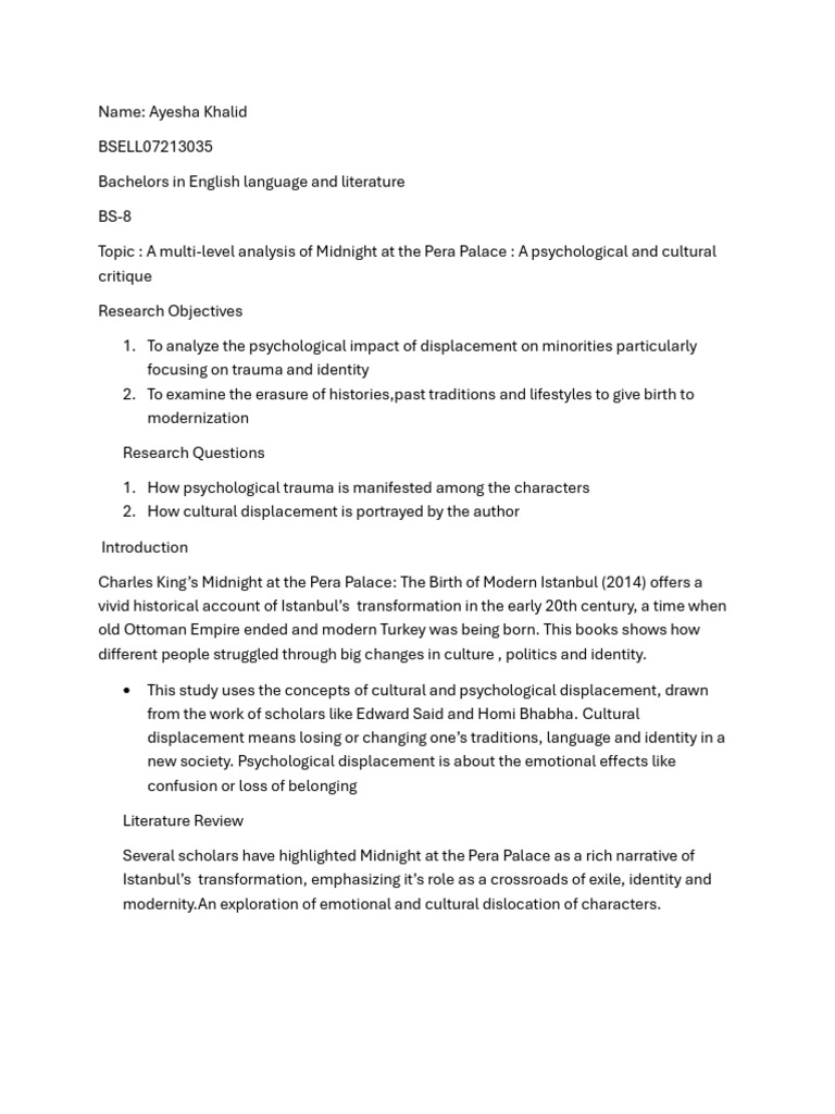 Ottoman Empire's Cultural Displacement | PDF