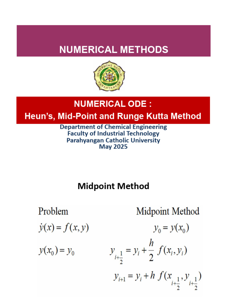 Metode Numerik-9-Heuns, Mid-Point and Runge Kutta Method | PDF | Mathematics Of Computing | Analysis