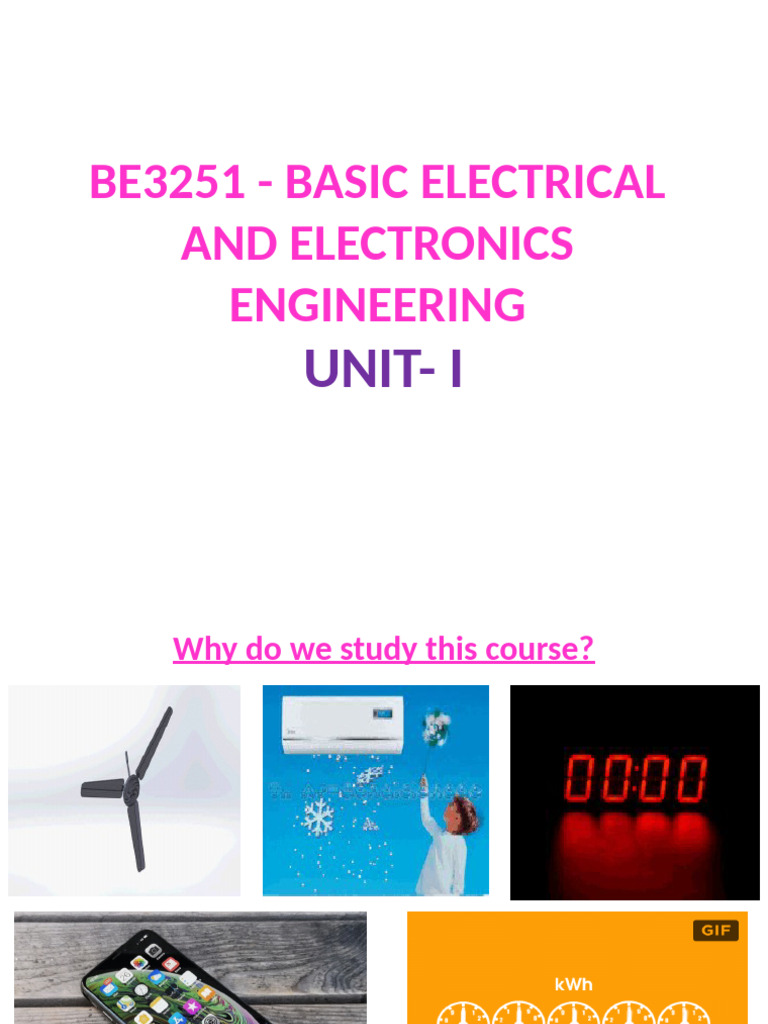 BE3251 Unit - I Questions and Answers | PDF | Inductor | Series And Parallel Circuits