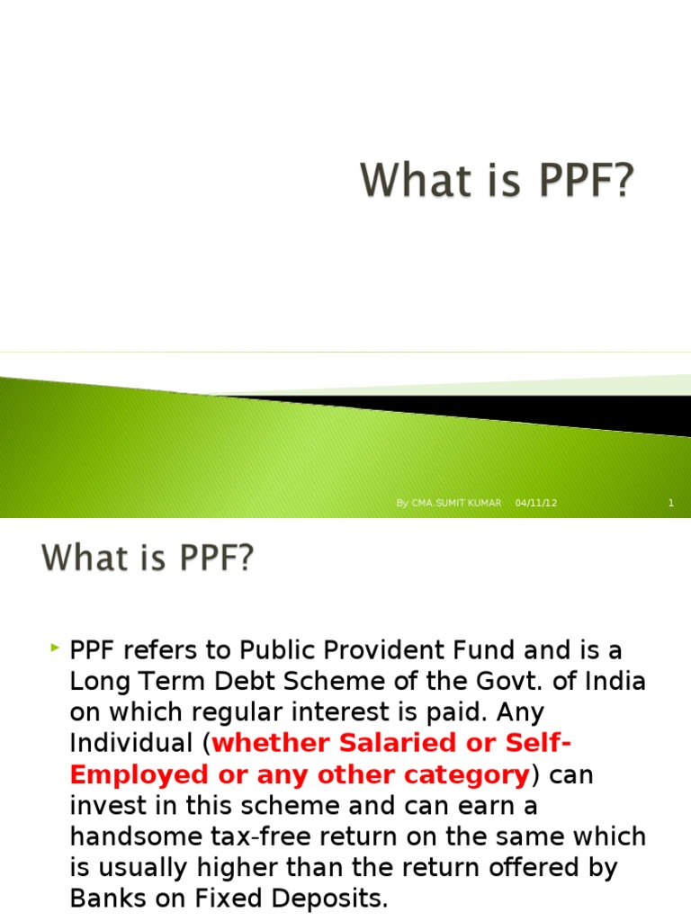 What Is PPF | PDF | Investing | Financial Services