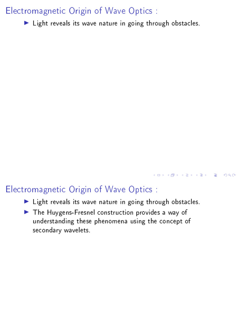 Electromagnetic Wave Optics Explained | PDF | Refractive Index ...