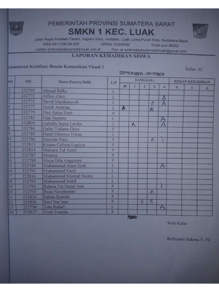 Rekap Absen Konseli | PDF