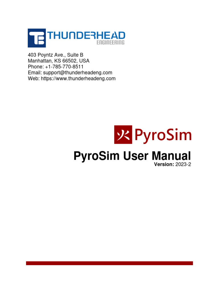 Pyrosim User Manual 2023 2 | PDF | 3 D Computer Graphics | Technical Drawing