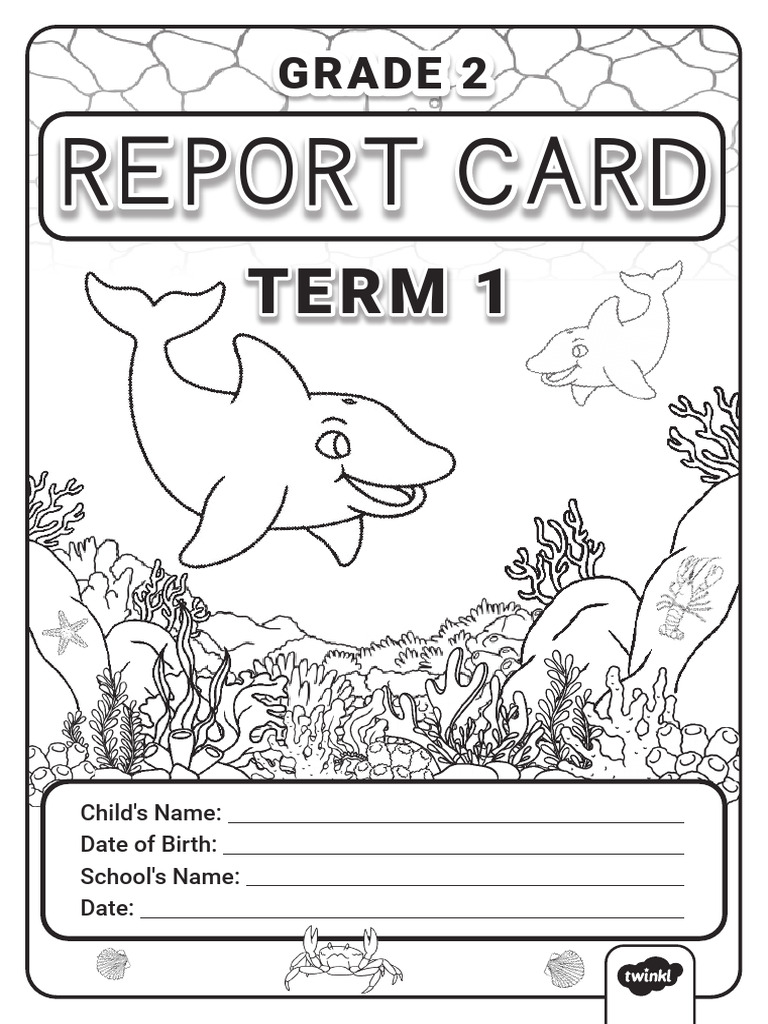 Za Kps 1739518369c Report Card For Grade R Black and White Grade 2 ...
