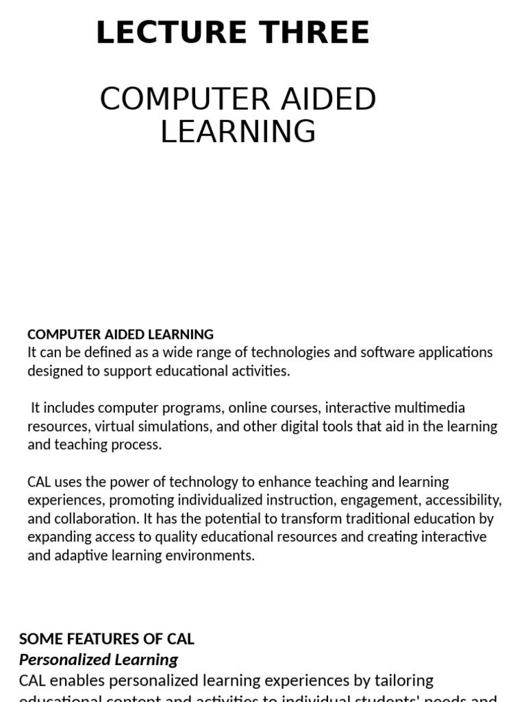 Understanding Computer-Aided Learning | PDF | Educational Technology ...