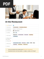 Restaurant Crossword Puzzle Clues | PDF | Meal | Nutrition