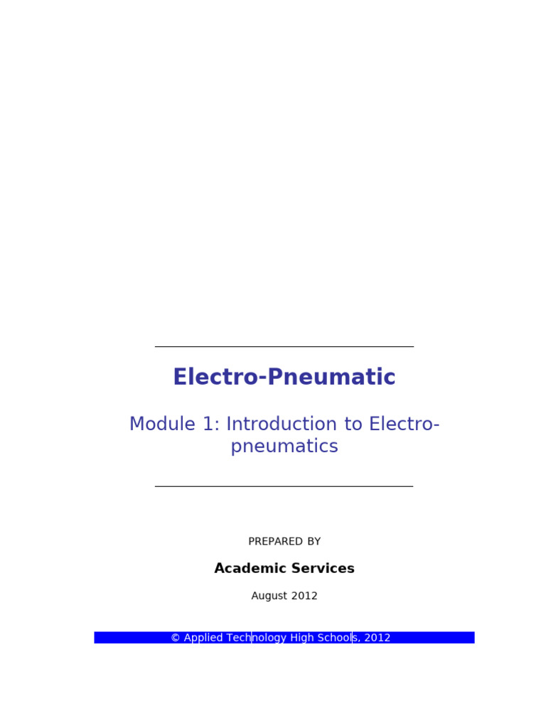 Introduction To Electropneumatics | PDF | Relay | Switch