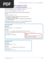 Third Space Learning Quadratic Equations GCSE Worksheet | PDF ...