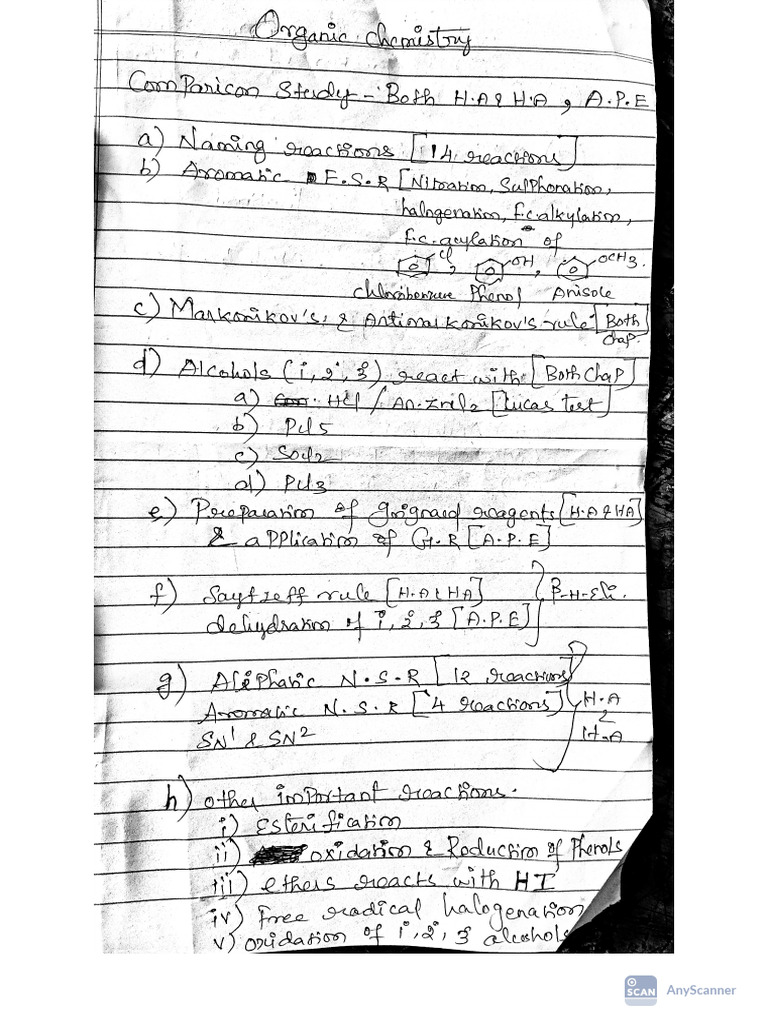Organic Revision Plan | PDF