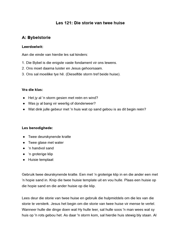 121 - Die Storie Van Twee Huise | PDF