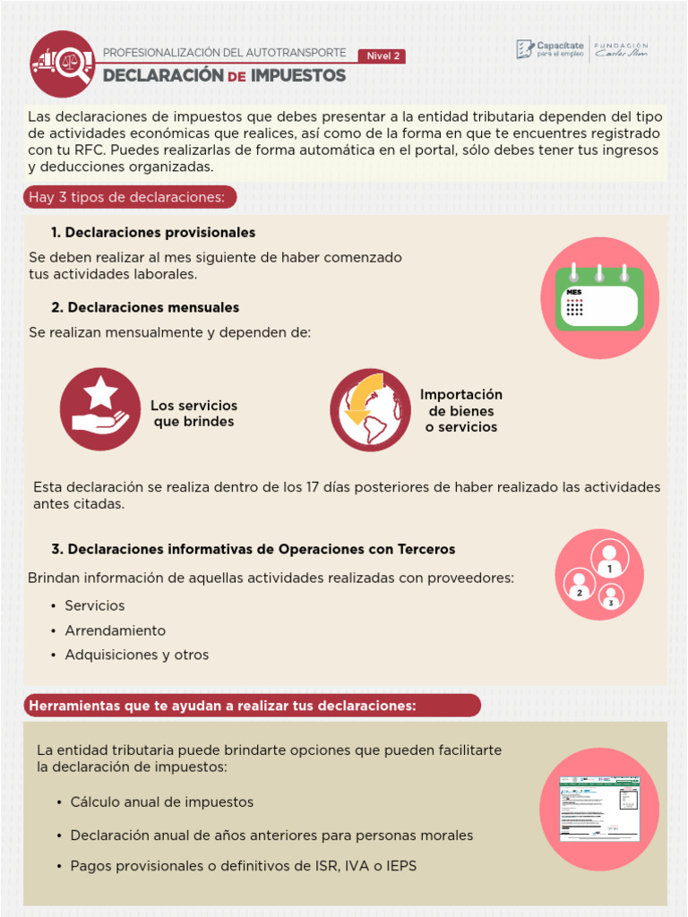 Declaraciones de Impuestos en Autotransporte | PDF | Transferencia bancaria