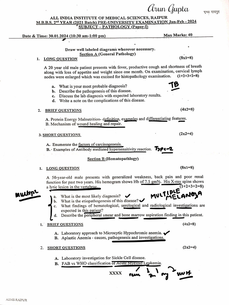 2021 Batch Pre Prof Exam | PDF