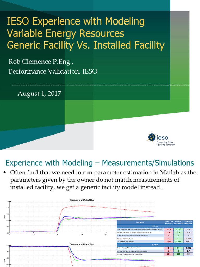 IESO Insights on Power Data Modeling | PDF | Power (Physics) | Electric ...