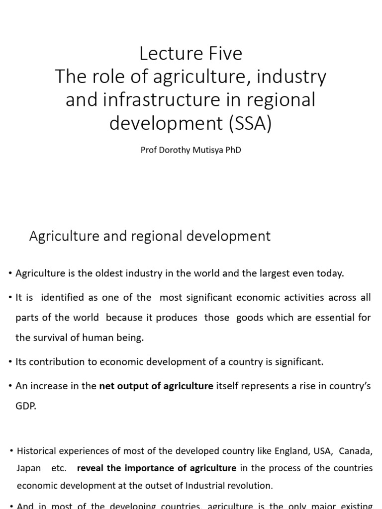 CGN 402 Lecture 5 Agriculture Industry and Regional Develoment | PDF | Sustainable Agriculture ...