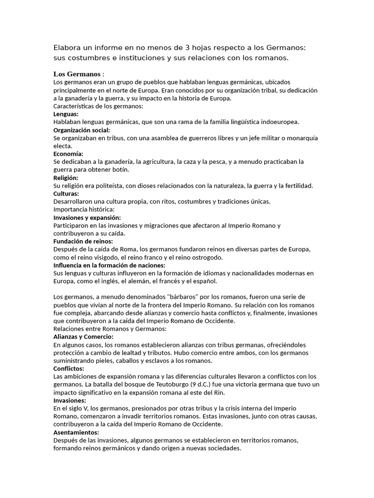 Pueblos germanos y sus reinos | PDF | Pueblos germánicos | imperio Romano