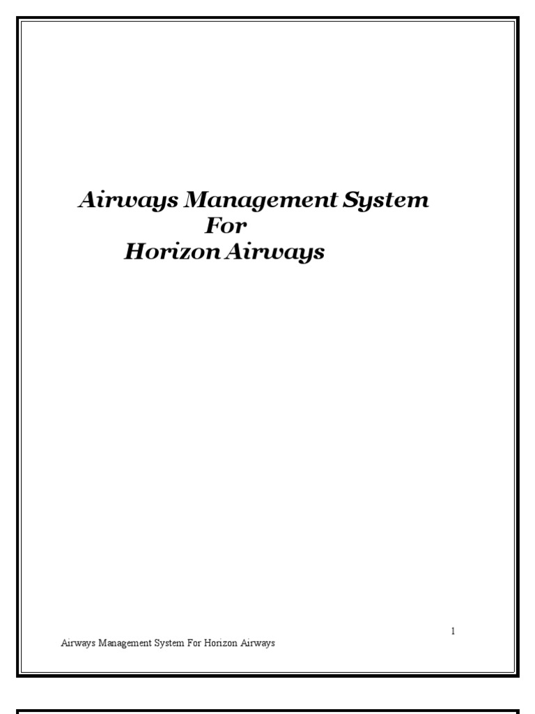 Airways Management System 1 | PDF | Databases | Information