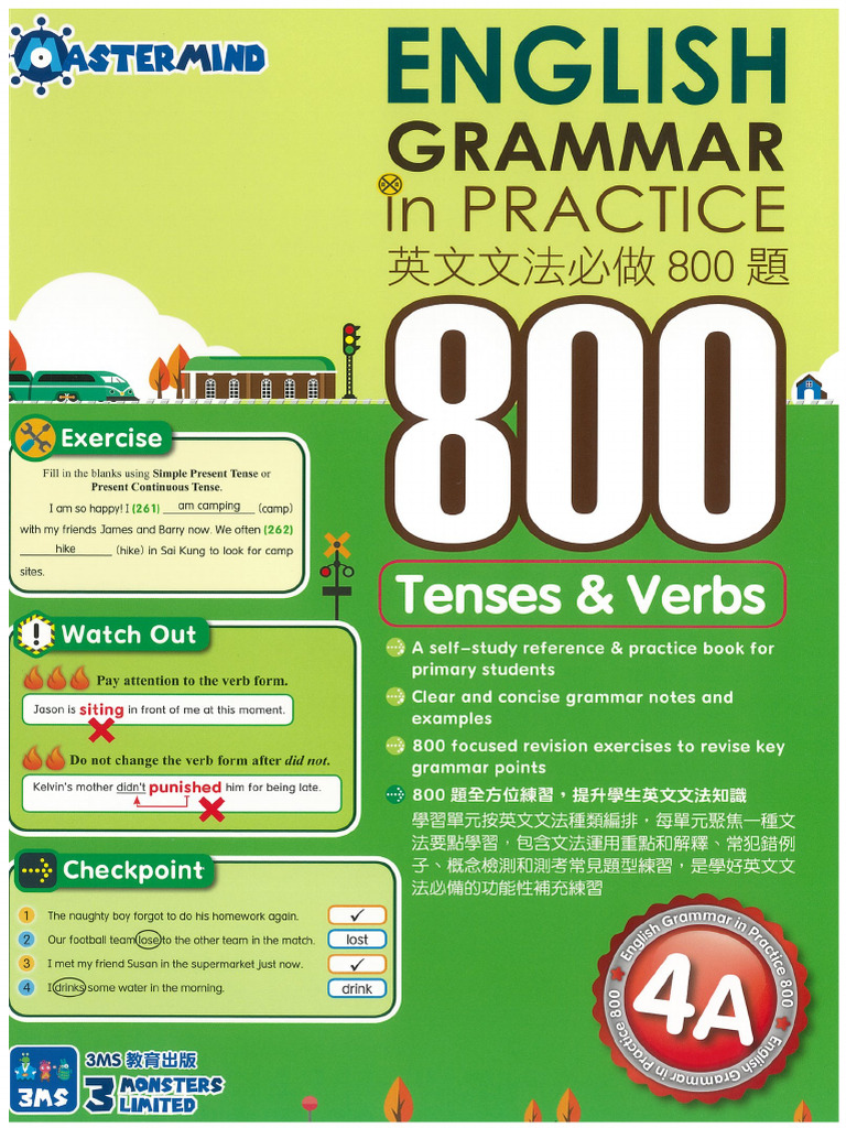 Master Mind English Grammar in Practice 800 Tenses & Verbs 4A | PDF