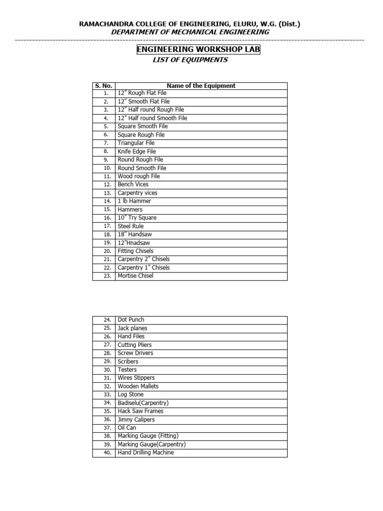Mechanical Department Ug Lab Equipment Details | PDF | Heat Transfer ...