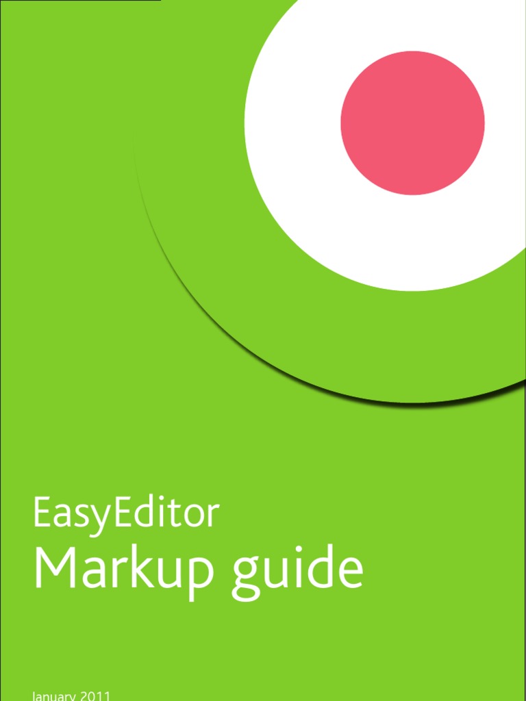 Easyeditor Markup Guide | PDF | Html Element | Markup Language